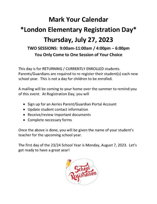 Mark Your Calendar: Registration Day! | Jack London Elementary